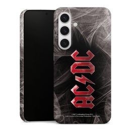 DeinDesign Galaxy S24 Handy Premium Case Smartphone Handyh&uuml;lle Schutzh&uuml;lle gl&auml;nzend Merchandise Acdc Logo Premium Case