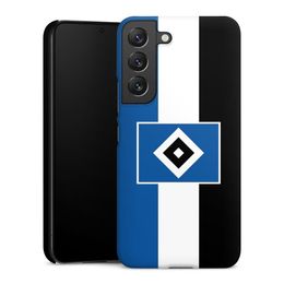 DeinDesign Galaxy S22 Handy Premium Case Smartphone Handyh&uuml;lle Schutzh&uuml;lle matt Stripes Hamburger Sv Hsv Premium Case
