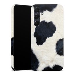DeinDesign Galaxy A55 5G Handy Premium Case Smartphone Handyh&uuml;lle Schutzh&uuml;lle matt Animal Look Animal Print Cow Skin Premium Case