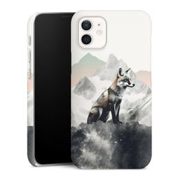 DeinDesign iPhone 12 mini Handy Premium Case Smartphone Handyh&uuml;lle Schutzh&uuml;lle matt Nature Mountain Fox Premium Case
