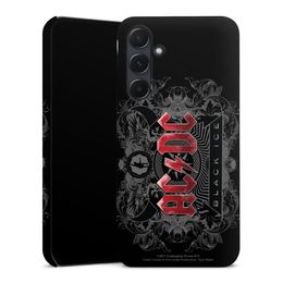 DeinDesign Galaxy A55 5G Handy Premium Case Smartphone Handyh&uuml;lle Schutzh&uuml;lle matt Merchandise Black Ice Acdc Premium Case