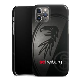 DeinDesign iPhone 12 Pro Handy Premium Case Smartphone Handyh&uuml;lle Schutzh&uuml;lle gl&auml;nzend Official Licensed Product Sc Freiburg Metallic Look Premium Case