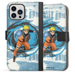 DeinDesign iPhone 13 Pro Max Handy Klapph&uuml;lle Handyh&uuml;lle aus Kunst Leder schwarz Flip Case Official Licensed Product Manga Naruto Shippuden Sideflip mit langer 