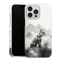 DeinDesign iPhone 13 Pro Handy Premium Case Smartphone Handyh&uuml;lle Schutzh&uuml;lle gl&auml;nzend Nature Mountain Fox Premium Case