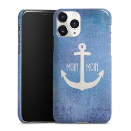 DeinDesign iPhone 11 Pro Handy Premium Case Smartphone Handyh&uuml;lle Schutzh&uuml;lle gl&auml;nzend Anchor Maritim Blue Premium Case