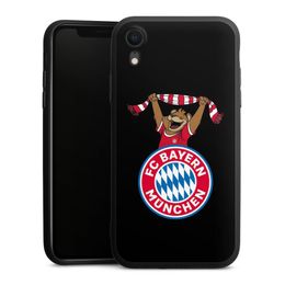 DeinDesign iPhone Xr Handy Premium Silikon H&uuml;lle Handyh&uuml;lle schwarz Case Bernie Official Licensed Product Fc Bayern M&uuml;nchen Silikon Premium Case