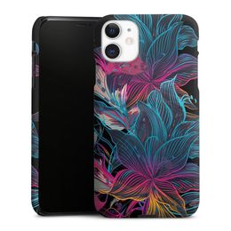 DeinDesign iPhone 11 Handy Premium Case Smartphone Handyh&uuml;lle Schutzh&uuml;lle matt Colourful Neon Flowers Premium Case