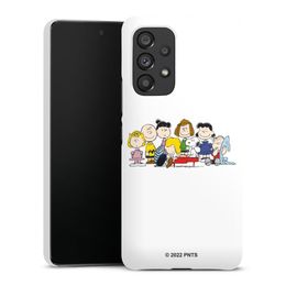 DeinDesign Galaxy A53 5G Handy Premium Case Smartphone Handyh&uuml;lle Schutzh&uuml;lle gl&auml;nzend Merchandise Kindheit Peanuts Premium Case