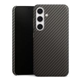 DeinDesign Galaxy S24 Handy Premium Case Smartphone Handyh&uuml;lle Schutzh&uuml;lle gl&auml;nzend Carbon Metallic Look Muster Premium Case