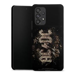 DeinDesign Galaxy A53 5G Handy Premium Case Smartphone Handyh&uuml;lle Schutzh&uuml;lle matt Rock Or Bust Official Licensed Product Acdc Premium Case