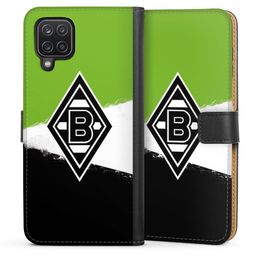 DeinDesign Galaxy A12 Handy Klapph&uuml;lle Handyh&uuml;lle aus Kunst Leder schwarz Flip Case Bmg Official Licensed Product Borussia M&ouml;nchengladbach Sideflip mit langer 