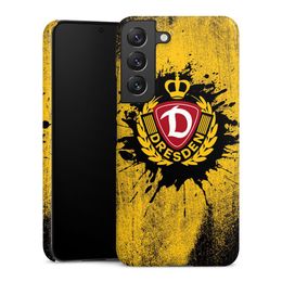 DeinDesign Galaxy S22 Handy Premium Case Smartphone Handyh&uuml;lle Schutzh&uuml;lle gl&auml;nzend Official Licensed Product Soccer Sg Dynamo Dresden Premium Case