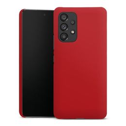 DeinDesign Galaxy A53 5G Handy Premium Case Smartphone Handyh&uuml;lle Schutzh&uuml;lle matt Red Unicoloured Colour Premium Case