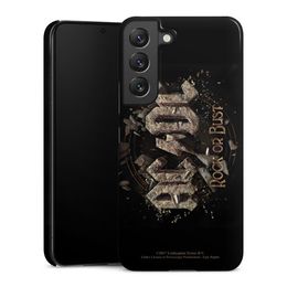 DeinDesign Galaxy S22 Handy Premium Case Smartphone Handyh&uuml;lle Schutzh&uuml;lle gl&auml;nzend Official Licensed Product Rock Or Bust Acdc Premium Case