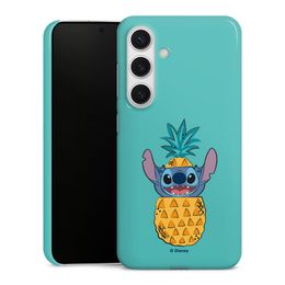 DeinDesign Galaxy S24 Handy Premium Case Smartphone Handyh&uuml;lle Schutzh&uuml;lle gl&auml;nzend Disney Lilo & Stitch Pineapple Premium Case