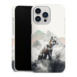 DeinDesign iPhone 13 Pro Handy Premium Case Smartphone Handyh&uuml;lle Schutzh&uuml;lle matt Nature Mountain Fox Premium Case