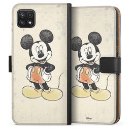 DeinDesign Galaxy A22 5G Handy Klapph&uuml;lle Handyh&uuml;lle aus Kunst Leder schwarz Flip Case Water Colour Official Licensed Product Sideflip mit langer Lasche