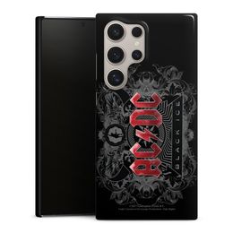 DeinDesign Galaxy S24 Ultra Handy Premium Case Smartphone Handyh&uuml;lle Schutzh&uuml;lle gl&auml;nzend Merchandise Black Ice Acdc Premium Case