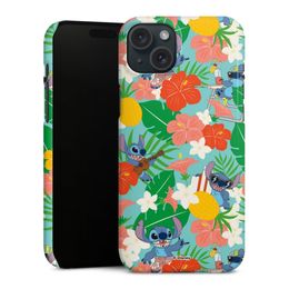 DeinDesign iPhone 15 Plus Handy Premium Case Smartphone Handyh&uuml;lle Schutzh&uuml;lle gl&auml;nzend Lilo & Stitch Movie Disney Premium Case