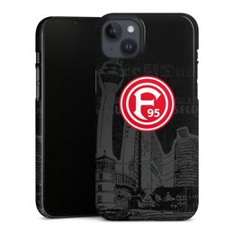 DeinDesign iPhone 14 Plus Handy Premium Case Smartphone Handyh&uuml;lle Schutzh&uuml;lle gl&auml;nzend Official Licensed Product Logo Fortuna D&uuml;sseldorf Premium Case