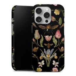 DeinDesign iPhone 16 Pro Handy Premium Case Smartphone Handyh&uuml;lle Schutzh&uuml;lle matt Flower Wreath Bee Blossom Premium Case