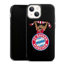 DeinDesign iPhone 13 Mini Handy Slim Case extra d&uuml;nn Silikon Handyh&uuml;lle schwarz H&uuml;lle Bernie Official Licensed Product Fc Bayern M&uuml;nchen Silikon Slim Case