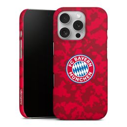 DeinDesign iPhone 16 Pro Handy Premium Case Smartphone Handyh&uuml;lle Schutzh&uuml;lle matt Camouflage Fcb Fc Bayern M&uuml;nchen Premium Case