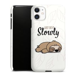 DeinDesign iPhone 11 Handy Premium Case Smartphone Handyh&uuml;lle Schutzh&uuml;lle gl&auml;nzend Sloth Animals Lazy Sunday Premium Case