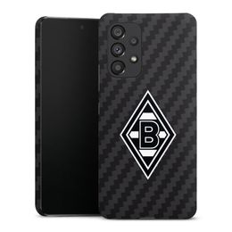 DeinDesign Galaxy A53 5G Handy Premium Case Smartphone Handyh&uuml;lle Schutzh&uuml;lle matt Gladbach Carbon Borussia M&ouml;nchengladbach Premium Case