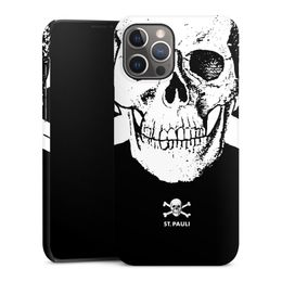 DeinDesign iPhone 12 Pro Max Handy Premium Case Smartphone Handyh&uuml;lle Schutzh&uuml;lle matt Totenkopf Fc St. Pauli Official Licensed Product Premium Case