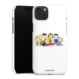 DeinDesign iPhone 15 Plus Handy Premium Case Smartphone Handyh&uuml;lle Schutzh&uuml;lle gl&auml;nzend Peanuts Kindheit Merchandise Premium Case