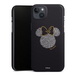 DeinDesign iPhone 14 Plus Handy Premium Case Smartphone Handyh&uuml;lle Schutzh&uuml;lle gl&auml;nzend Minnie Mouse Muster Disney Premium Case