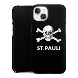 DeinDesign iPhone 14 Handy Premium Case Smartphone Handyh&uuml;lle Schutzh&uuml;lle matt Totenkopf Fc St. Pauli Official Licensed Product Premium Case