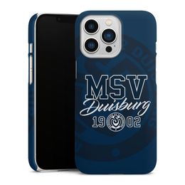 DeinDesign iPhone 13 Pro Handy Premium Case Smartphone Handyh&uuml;lle Schutzh&uuml;lle matt Soccer Merchandise Msv Duisburg Premium Case