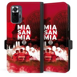 DeinDesign Xiaomi Redmi Note 10 Pro Handy Klapph&uuml;lle Handyh&uuml;lle aus Kunst Leder schwarz Flip Case Mia San Mia Fcb Fc Bayern M&uuml;nchen Sideflip mit langer Lasche