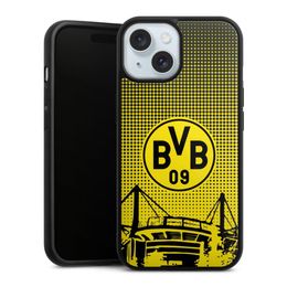 DeinDesign iPhone 15 Handy Gallery Case Handyh&uuml;lle 9H Geh&auml;rtetes Glas R&uuml;ckseite H&uuml;lle Bvb Stadium Borussia Dortmund Gallery Case