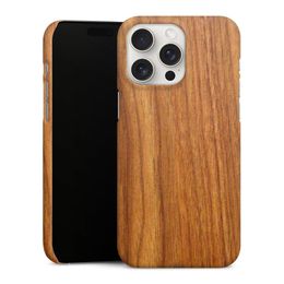 DeinDesign iPhone 15 Pro Max Handy Premium Case Smartphone Handyh&uuml;lle Schutzh&uuml;lle matt Larch Wood Wooden Look Premium Case