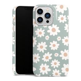DeinDesign iPhone 13 Pro Handy Premium Case Smartphone Handyh&uuml;lle Schutzh&uuml;lle gl&auml;nzend Daisy Muster Flowers Premium Case