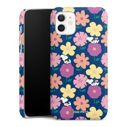 DeinDesign iPhone 12 mini Handy Premium Case Smartphone Handyh&uuml;lle Schutzh&uuml;lle gl&auml;nzend Muster Snoopy Flowers Premium Case