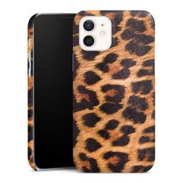 DeinDesign iPhone 12 Handy Premium Case Smartphone Handyh&uuml;lle Schutzh&uuml;lle matt Animal Print Leopard Fur Premium Case