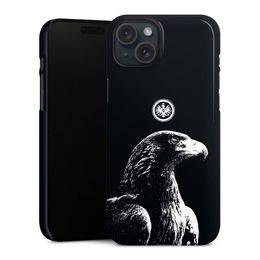 DeinDesign iPhone 15 Plus Handy Premium Case Smartphone Handyh&uuml;lle Schutzh&uuml;lle gl&auml;nzend Attila Official Licensed Product Eintracht Frankfurt Premium Case