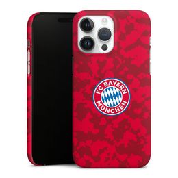 DeinDesign iPhone 14 Pro Max Handy Premium Case Smartphone Handyh&uuml;lle Schutzh&uuml;lle matt Camouflage Fcb Fc Bayern M&uuml;nchen Premium Case