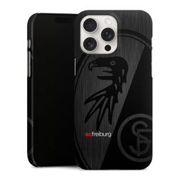 DeinDesign iPhone 15 Pro Max Handy Premium Case Smartphone Handyh&uuml;lle Schutzh&uuml;lle matt Sc Freiburg Metallic Look Official Licensed Product Premium Case