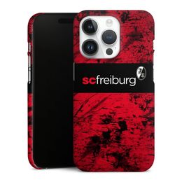 DeinDesign iPhone 14 Pro Handy Premium Case Smartphone Handyh&uuml;lle Schutzh&uuml;lle matt Official Licensed Product Sc Freiburg Logo Premium Case