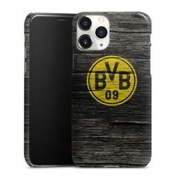 DeinDesign iPhone 11 Pro Handy Premium Case Smartphone Handyh&uuml;lle Schutzh&uuml;lle gl&auml;nzend Bvb Wooden Look Borussia Dortmund Premium Case