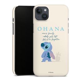 DeinDesign iPhone 14 Plus Handy Premium Case Smartphone Handyh&uuml;lle Schutzh&uuml;lle gl&auml;nzend Lilo & Stitch Disney Official Licensed Product Premium Case