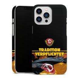 DeinDesign iPhone 13 Pro Handy Premium Case Smartphone Handyh&uuml;lle Schutzh&uuml;lle matt Sgd Sg Dynamo Dresden Merchandise Premium Case