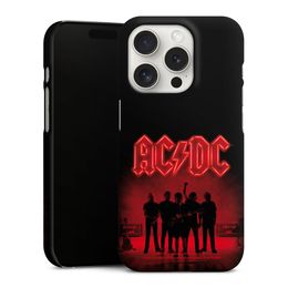DeinDesign iPhone 15 Pro Handy Premium Case Smartphone Handyh&uuml;lle Schutzh&uuml;lle matt Band Acdc Official Licensed Product Premium Case
