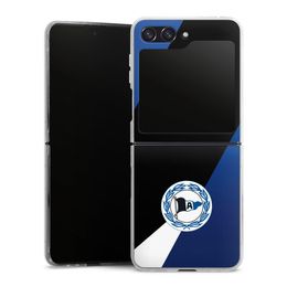 DeinDesign Galaxy Z Flip 5 Handy Hard Case Schutzh&uuml;lle transparent Smartphone Handy H&uuml;lle Arminia Bielefeld Official Licensed Product Dsc Hard Case