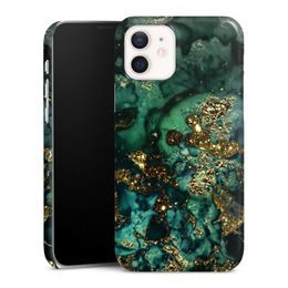 DeinDesign iPhone 12 Handy Premium Case Smartphone Handyh&uuml;lle Schutzh&uuml;lle gl&auml;nzend Marble Muster Glitzer Premium Case
